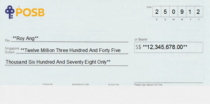 Professional Cheque Printing Examples